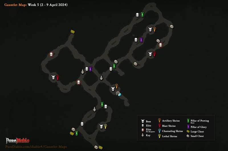 Gauntlet Maps - Diablo 4