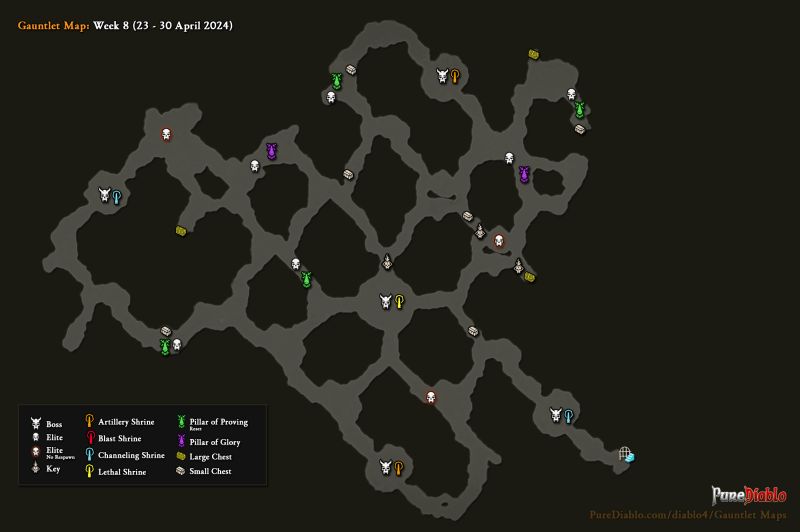 Gauntlet Maps - Diablo 4