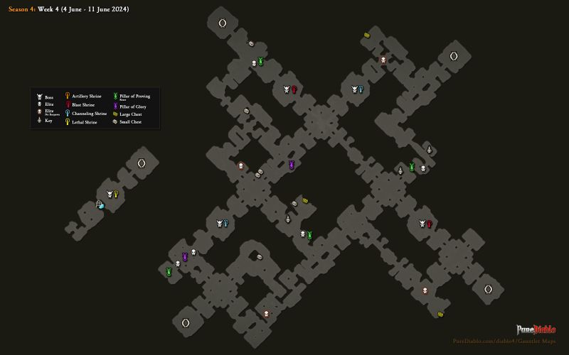 Gauntlet Maps - Diablo 4