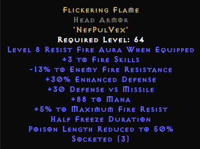 Flickering Flame Runeword revealed - New Plague Revealed