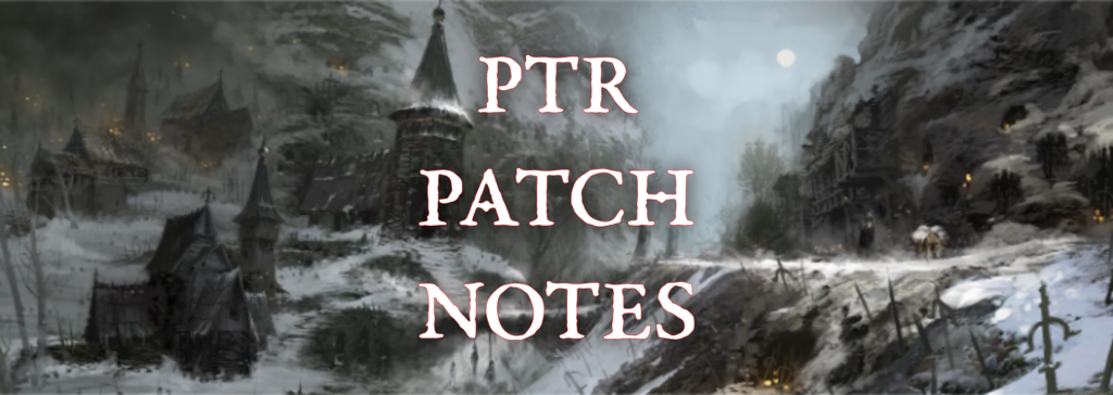 Diablo 4 PTR 2.5.0 patch notes